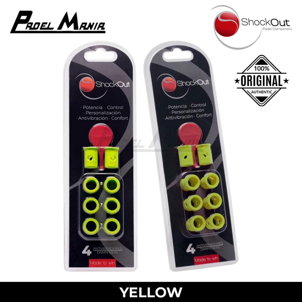 Jual ShockOut Dampeners Padel Racket Anti-Vibration - Yellow | Shopee ...