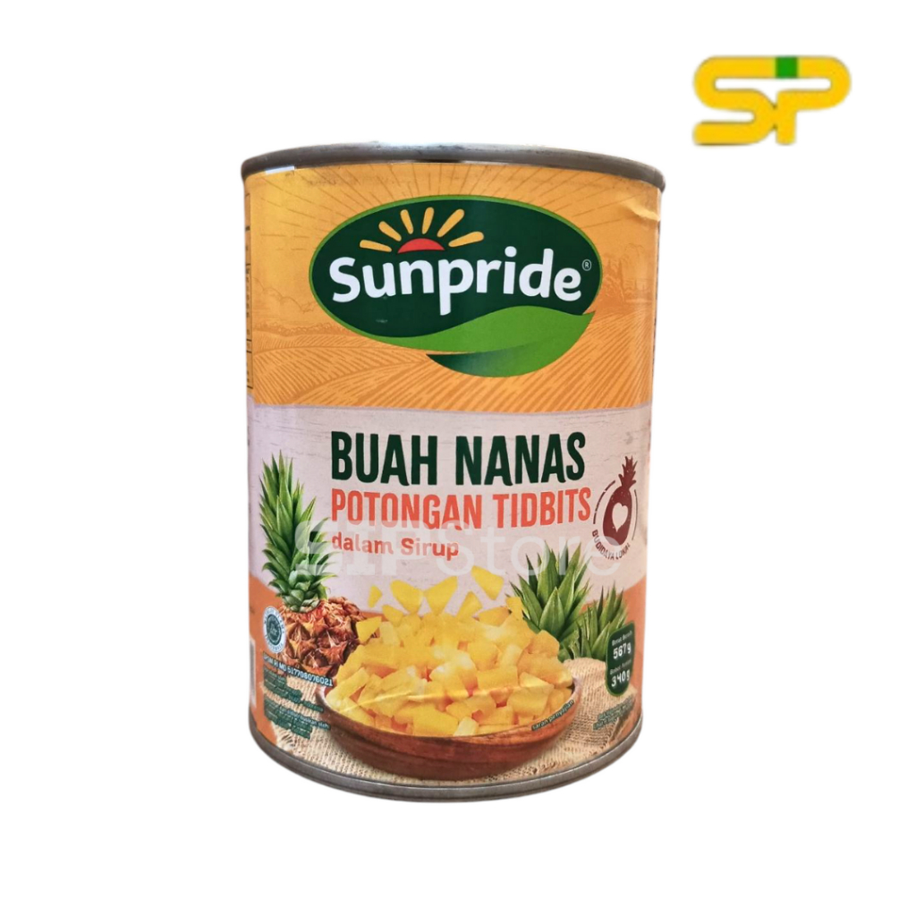 Jual SUNPRIDE TIDBITS IN SYRUP 565gr / Potongan Buah Nanas Kecil-Kecil ...