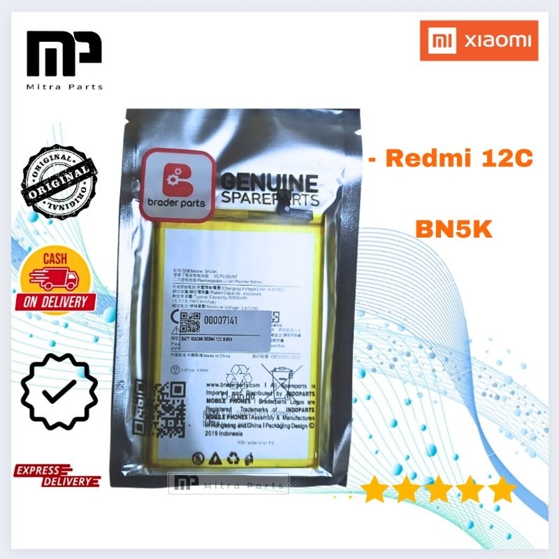 Jual BATERAI XIAOMI REDMI 12C BN5K BRADERPARTS | Shopee Indonesia