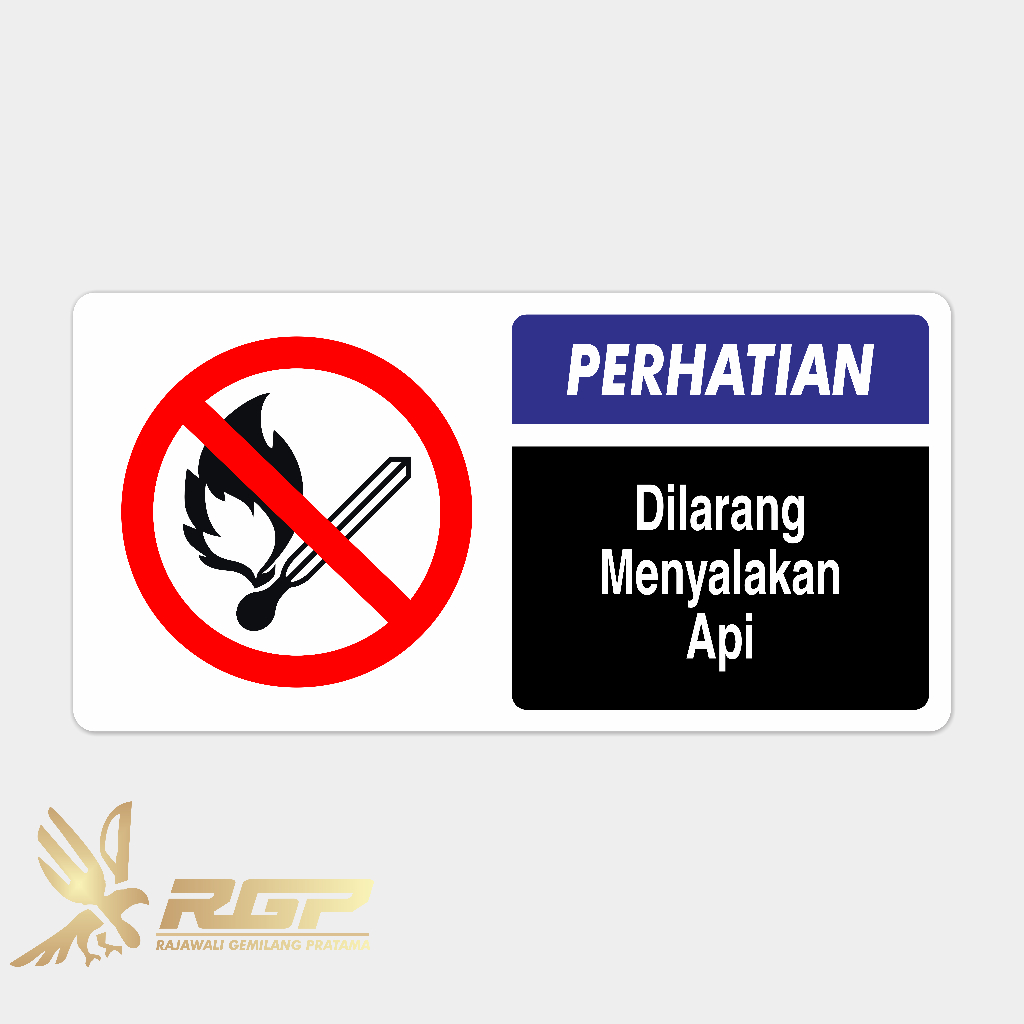 Jual Sign Dilarang Menyalakan Api - Akrilik 2mm | Shopee Indonesia