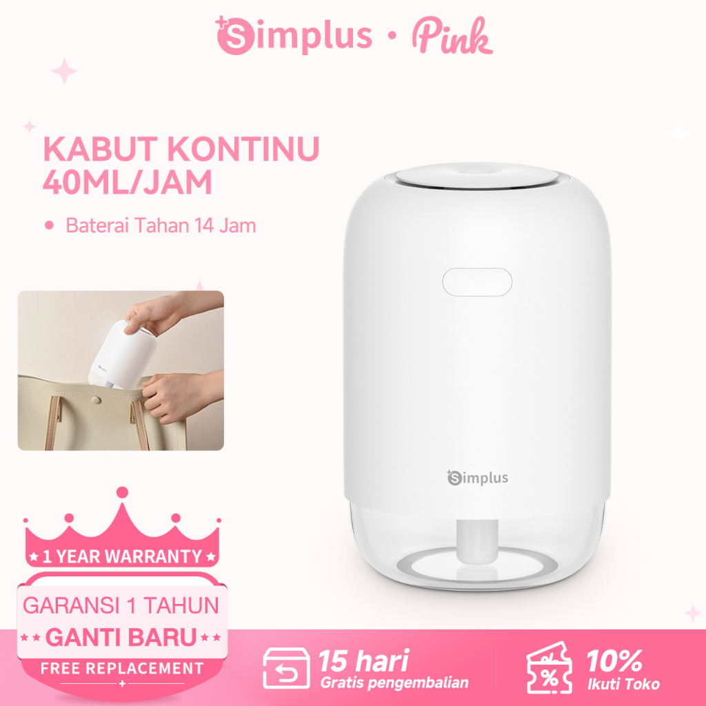 Jual Simplus Humidifier Rumahan Mobil Meja Tanpa Kabel Portabel ...