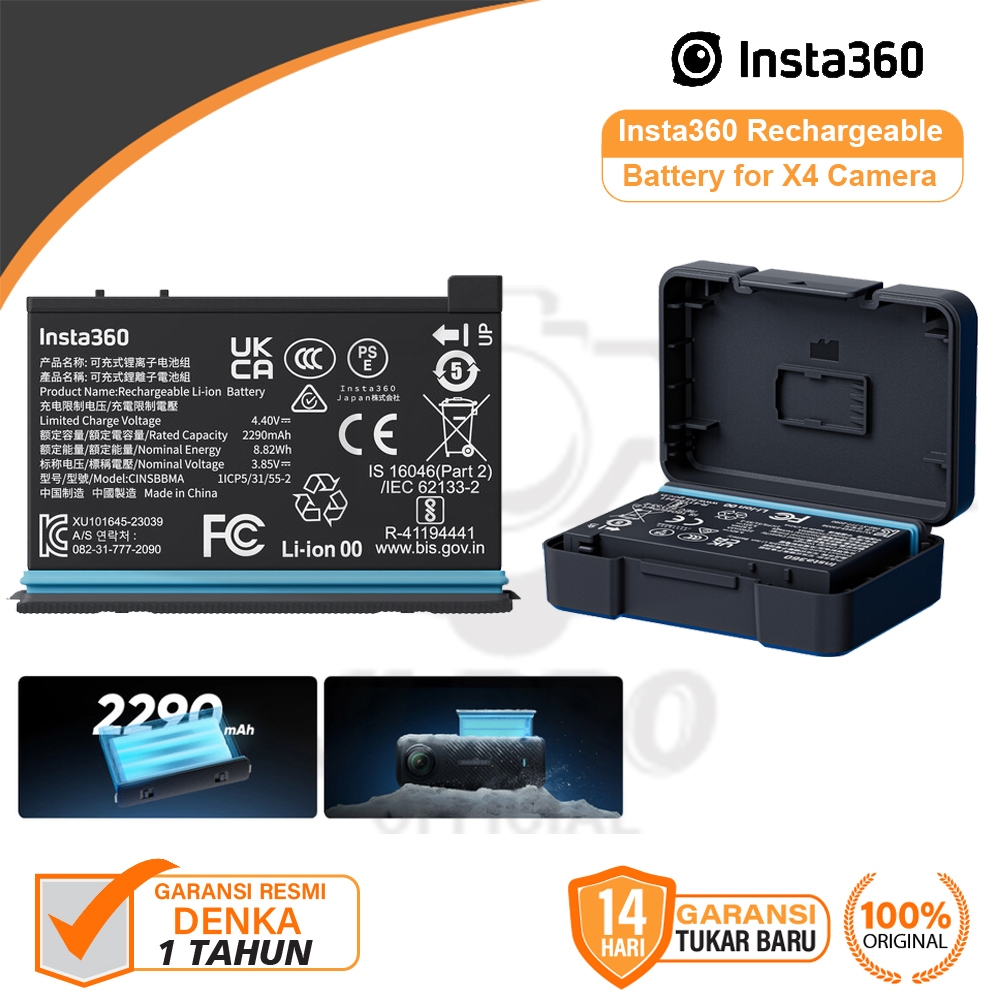 Jual Insta360 One X4 Rechargeable Battery Insta 360 X 4 Baterai 2290mAh ...