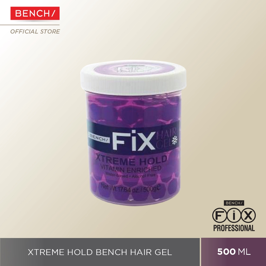 Jual Bench Fix Hair Gel Xtreme Hold Purple not Wax Pomade Clay 500ml ...