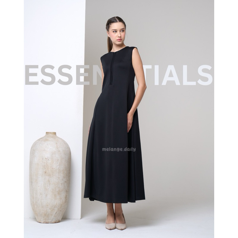 Jual Basic Inner Dress Tanpa Lengan Scuba Premium – Busui Friendly – Ada Saku – All Size S–L ...