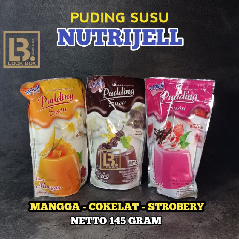 Jual Puding Susu Nutrijel Cokelat Mangga Strobery | Shopee Indonesia