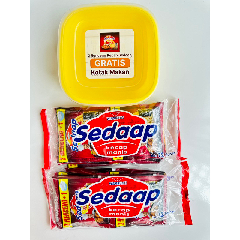 Jual Gratis kotak makan 2 renceng Kecap Sedaap isi 24sachet | Shopee ...