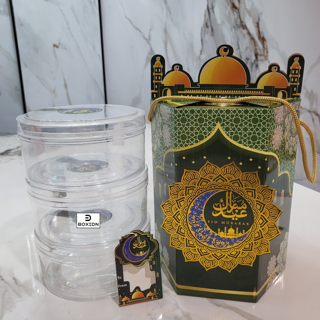 Jual (Free Hangtag GKS) Premium Quality Box Lebaran 3 toples 500gr box ...