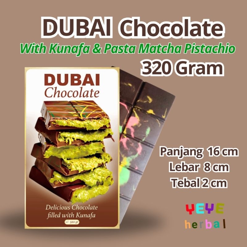 Jual Coklat Dubai With Kunafa Matcha Pistachio | Shopee Indonesia