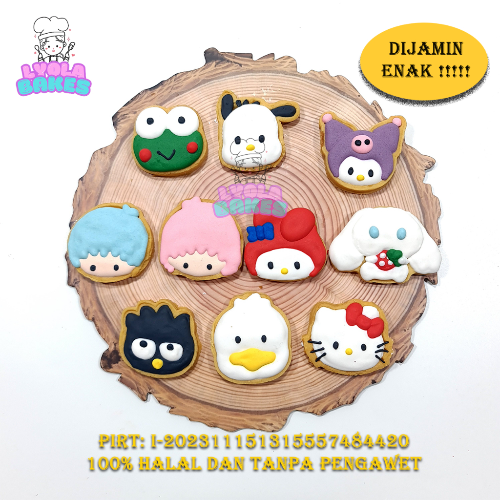 Jual Cookies Sanrio mini 10pcs Kukis Hello Kitty melody kuromi ...
