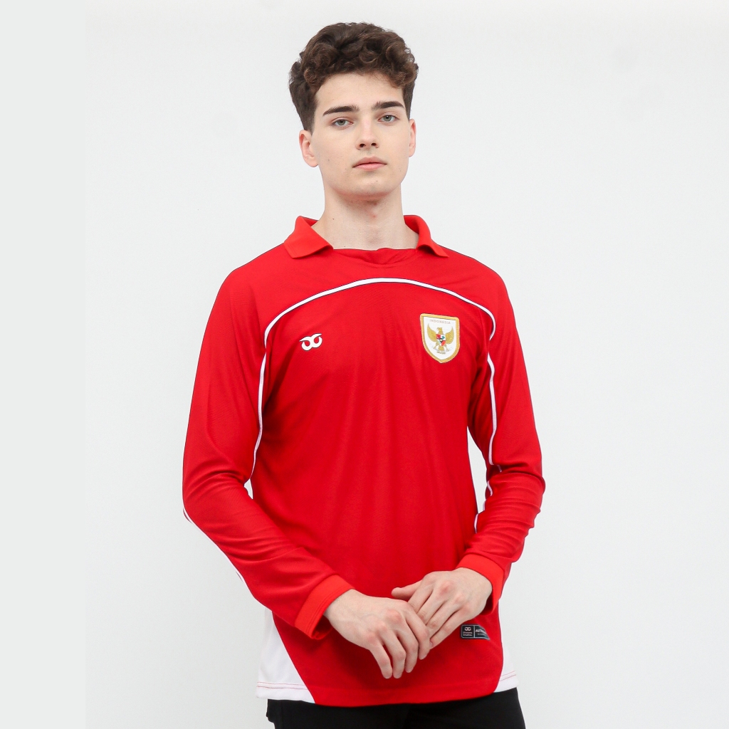 Jual jersey sepak bola indonesia merah long sleeve replika edition ...