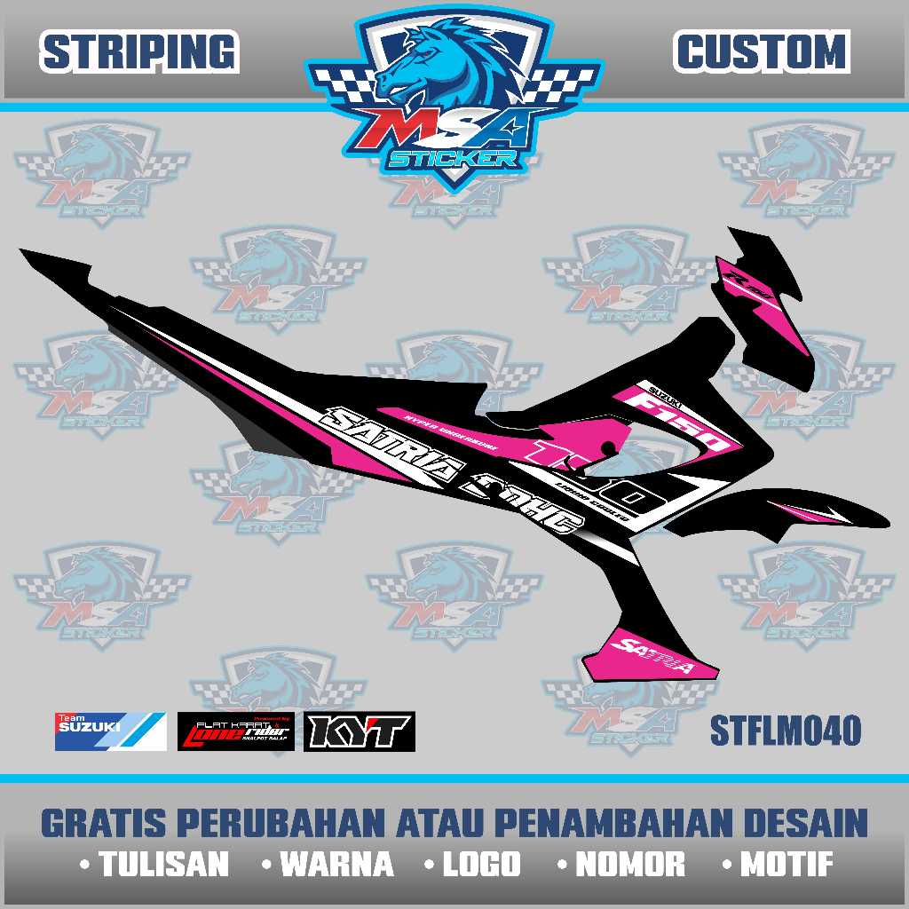 Jual STRIPING CUSTOM SUKA SUKA SATRIA F FACELIFT / STICKER VARIASI ...