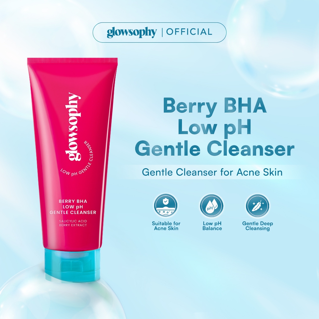 Jual Glowsophy Berry BHA Low pH Gentle Cleanser sabun cuci muka facial ...
