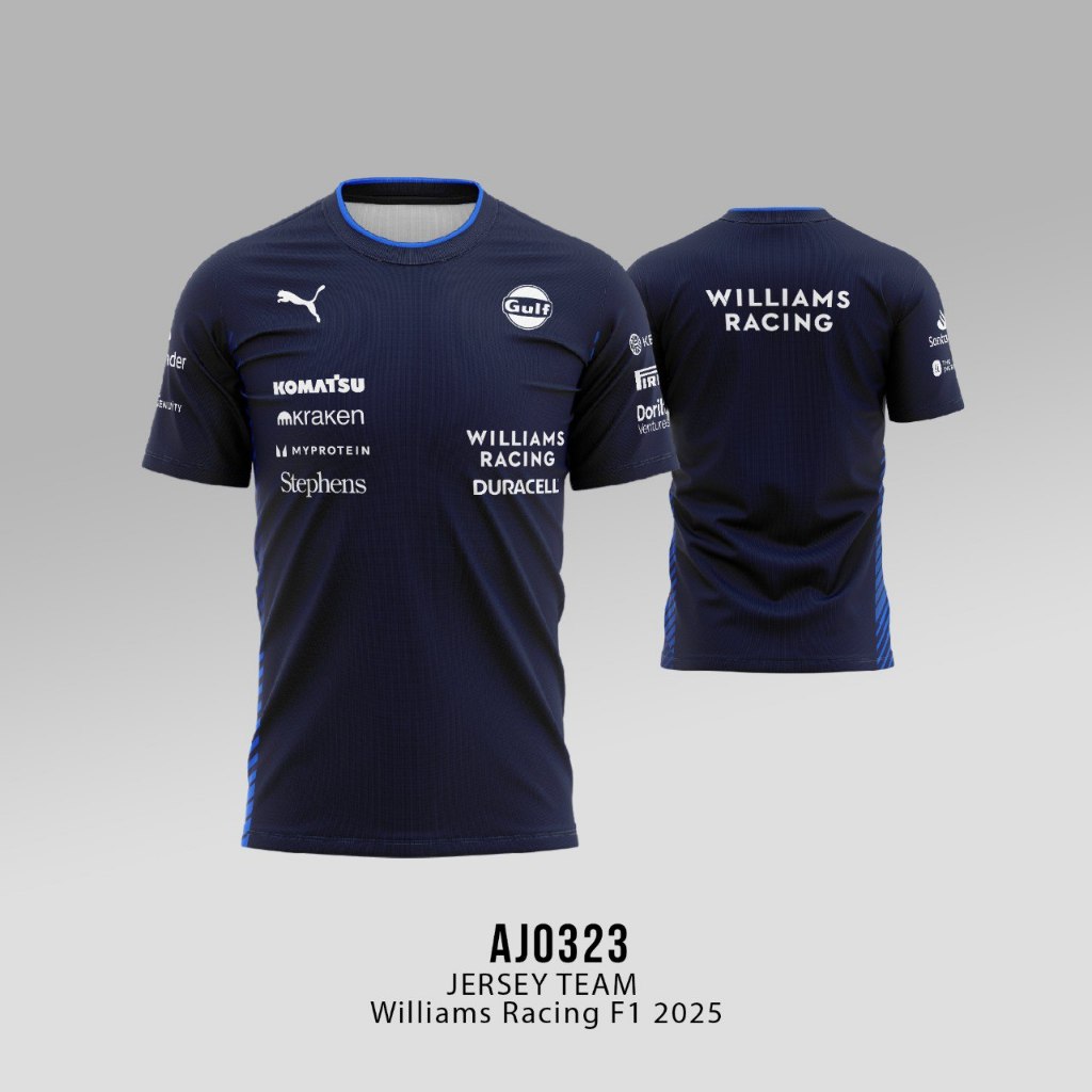 Jual JERSEY BAJU TEAM WILLIAMS RACING F1 2025 FULLPRINT ONECK KERAH ...
