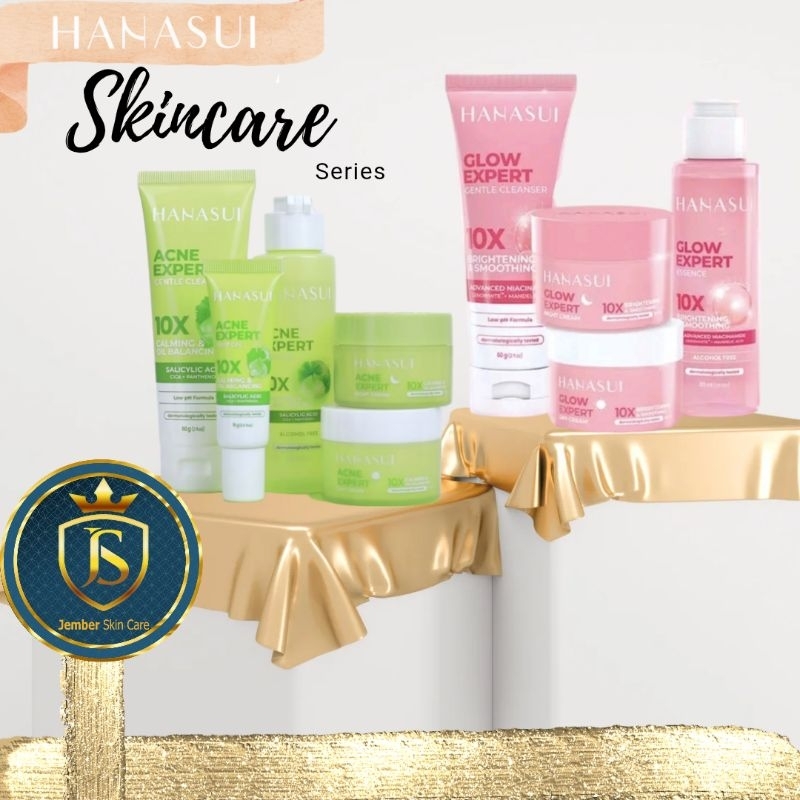 Jual JEMBERSKINCARE HANASUI ACNE TREATMENT HANASUI FLAWLESS GLOW PAKET ...