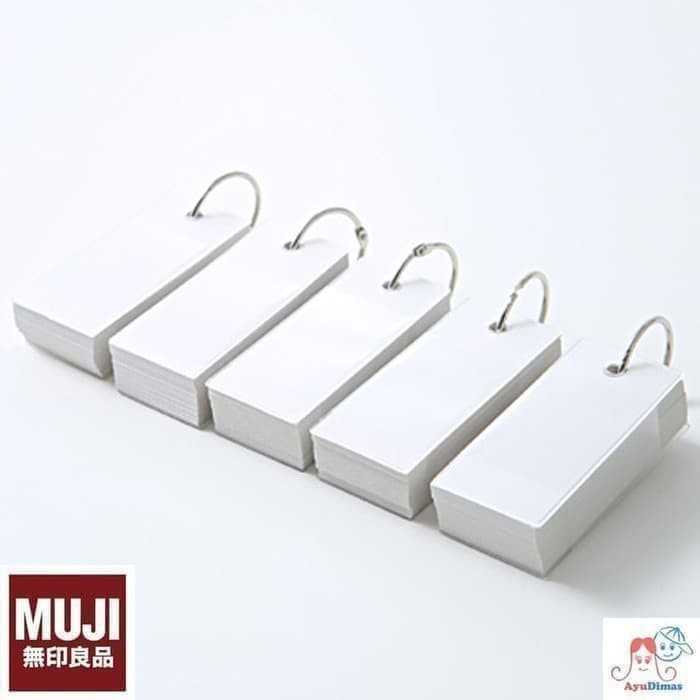 Jual MUJI - PP Cover Word Cards - Key Ring Memo Block - Flashcard ...