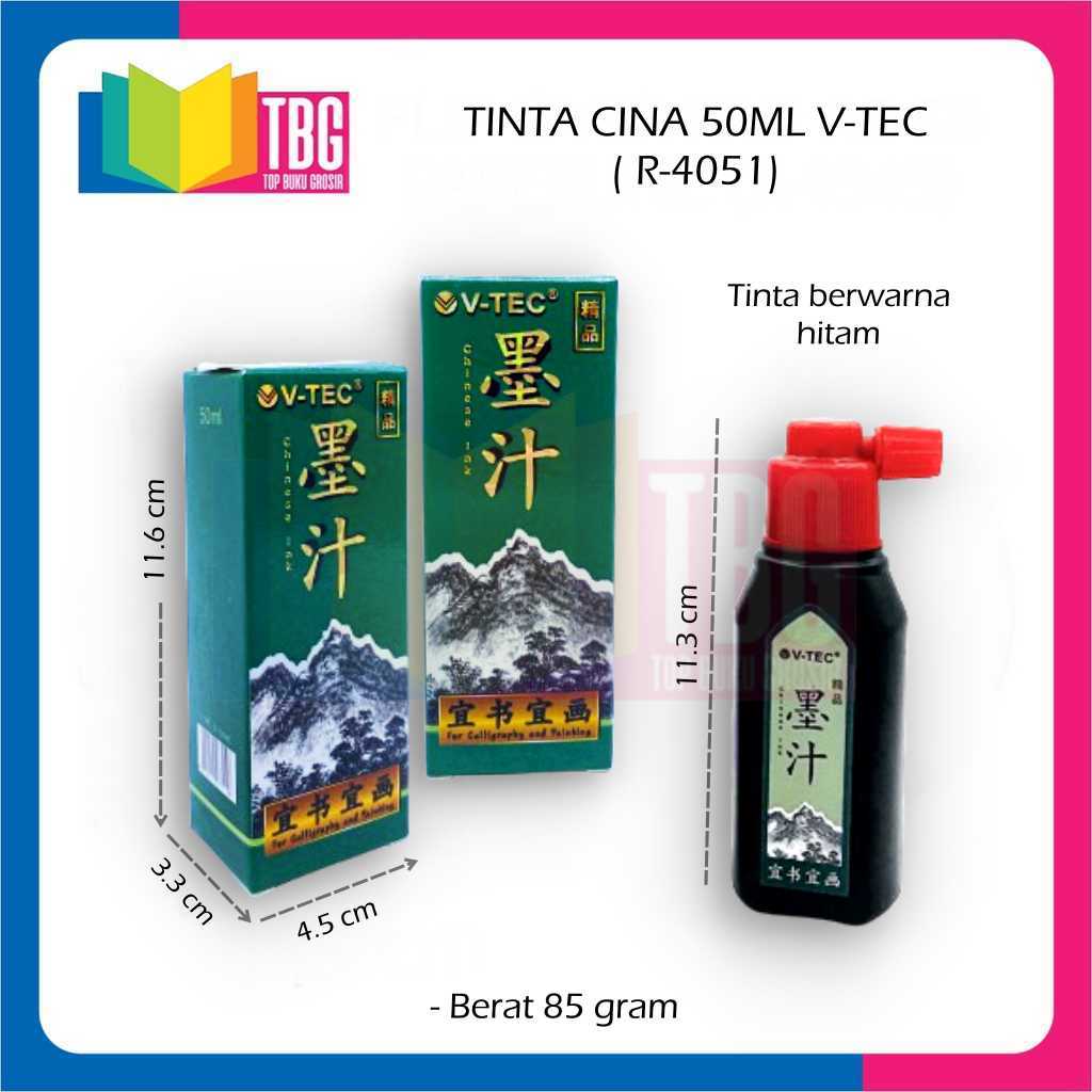 Jual 1 BOTOL TINTA CINA 50ML V-TEC / TINTA KALIGRAFI / TINTA BAK (R ...