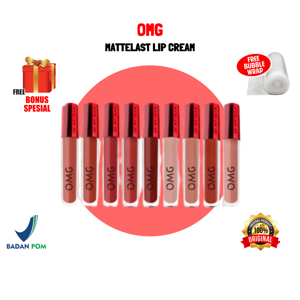 Jual OMG Oh My Glam Matte Kiss Lip Cream Lipstick Perona Bibir Original ...