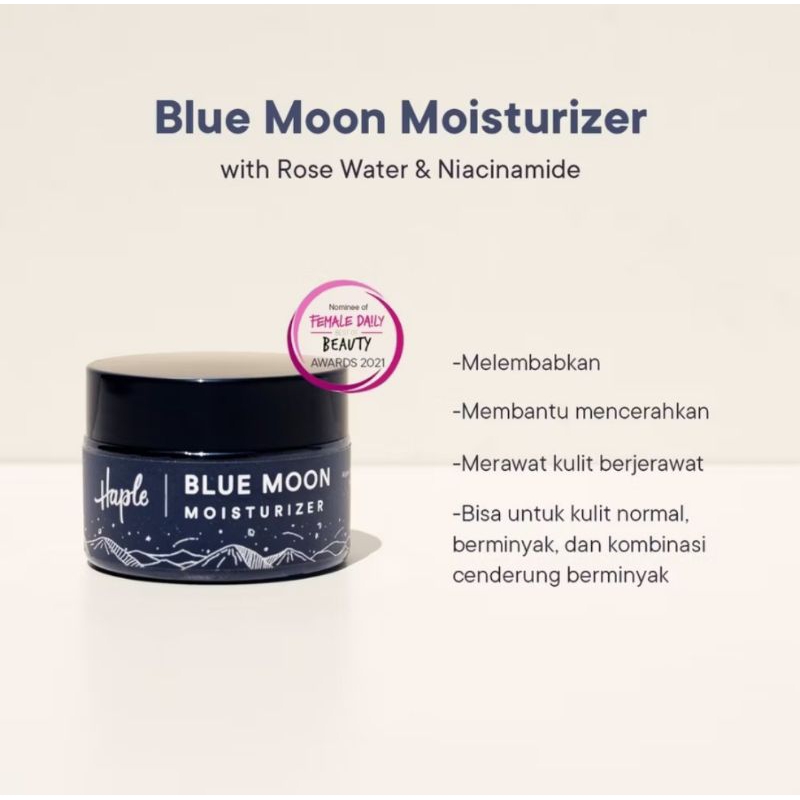 Jual HAPLE BLUE MOON MOISTURIZER | Shopee Indonesia