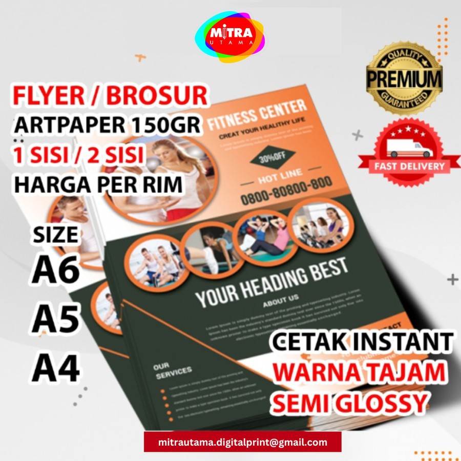 Jual CETAK BROSUR/FLYER A6/A5/A4, 1 ATAU 2 SISI, ARTPAPER 150 GR MURAH DAN BERKUALITAS | Shopee ...