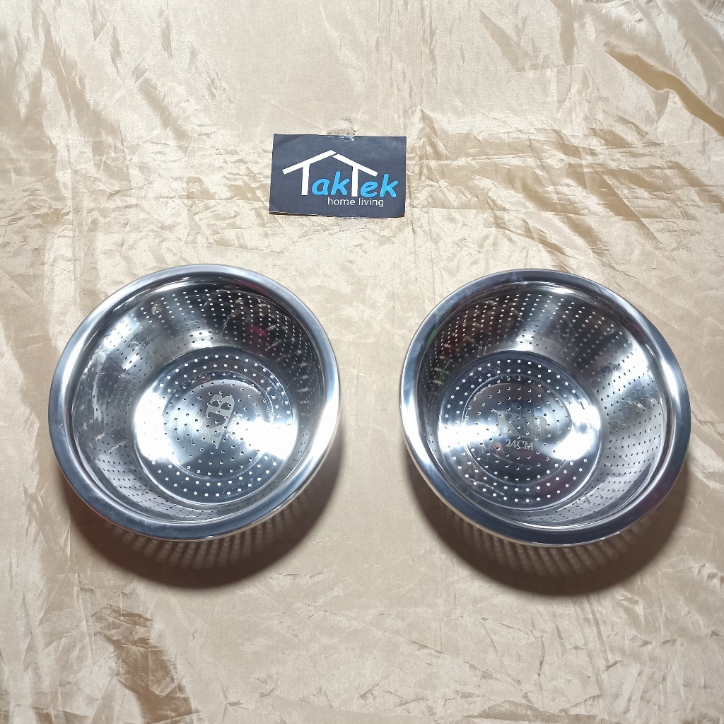 Jual BASKOM LUBANG STAINLESS TEBAL BMW SARINGAN TIRISAN CUCI BERAS ...