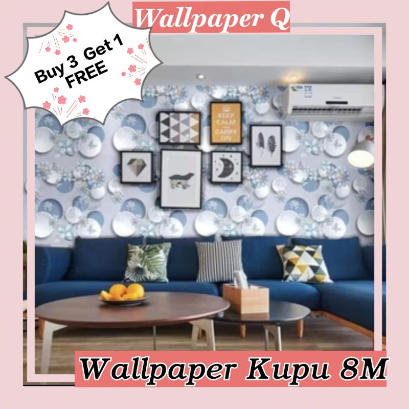 Jual PAKET HEMAT Wallpaper kupu 10M Wallpaper Kamar Tidur Ruang Tamu ...