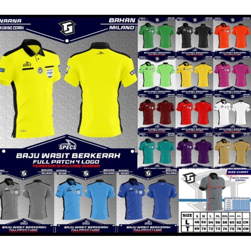 Jual baju wasit spec berkerah full logo | Shopee Indonesia