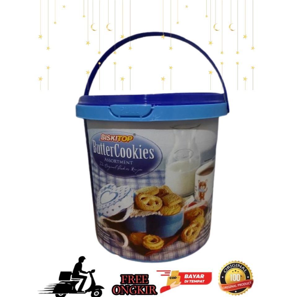 Jual BISKITOP KUE LEBARAN EMBER BULAT ASSORTED BUTTER COOKIES KUE ...