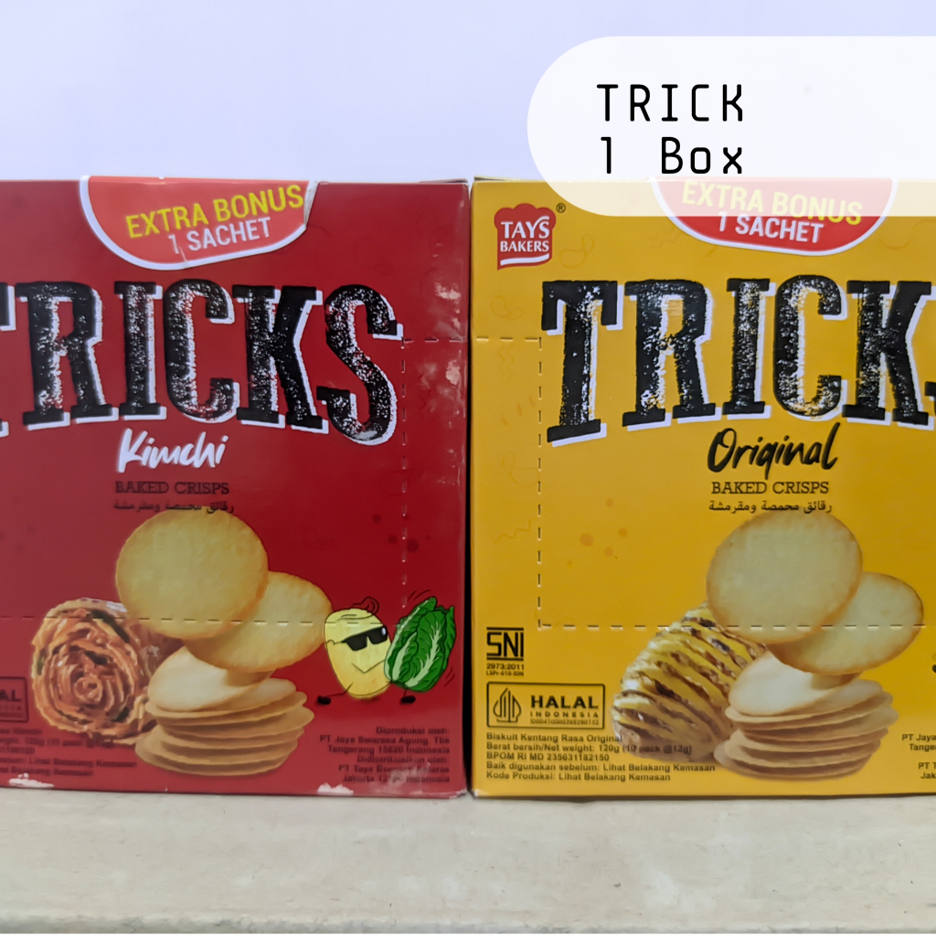Jual Tricks Biskuit Kentang Potato Baked Chips - Netto 10 pc x 20gr ...