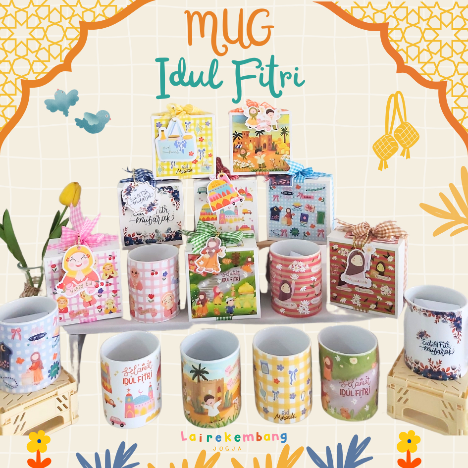 Jual "READY STOCK" MUG KERAMIK HAMPERS LEBARAN/HAMPERS LEBARAN/MUG IDUL ...