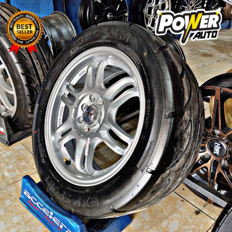 Jual (Paketan velg + ban) Velg HSR AERI Ring 15 & ban Forceum Exp Sport untuk Honda Jazz Brio ...