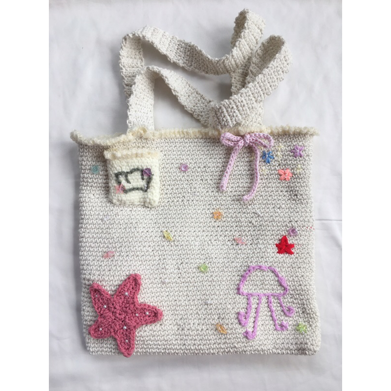 Jual BEACH SLING BAG|TOTE BAG PANTAI|TOTE CROCHET|TOTE BAG|BAG|TAS ...