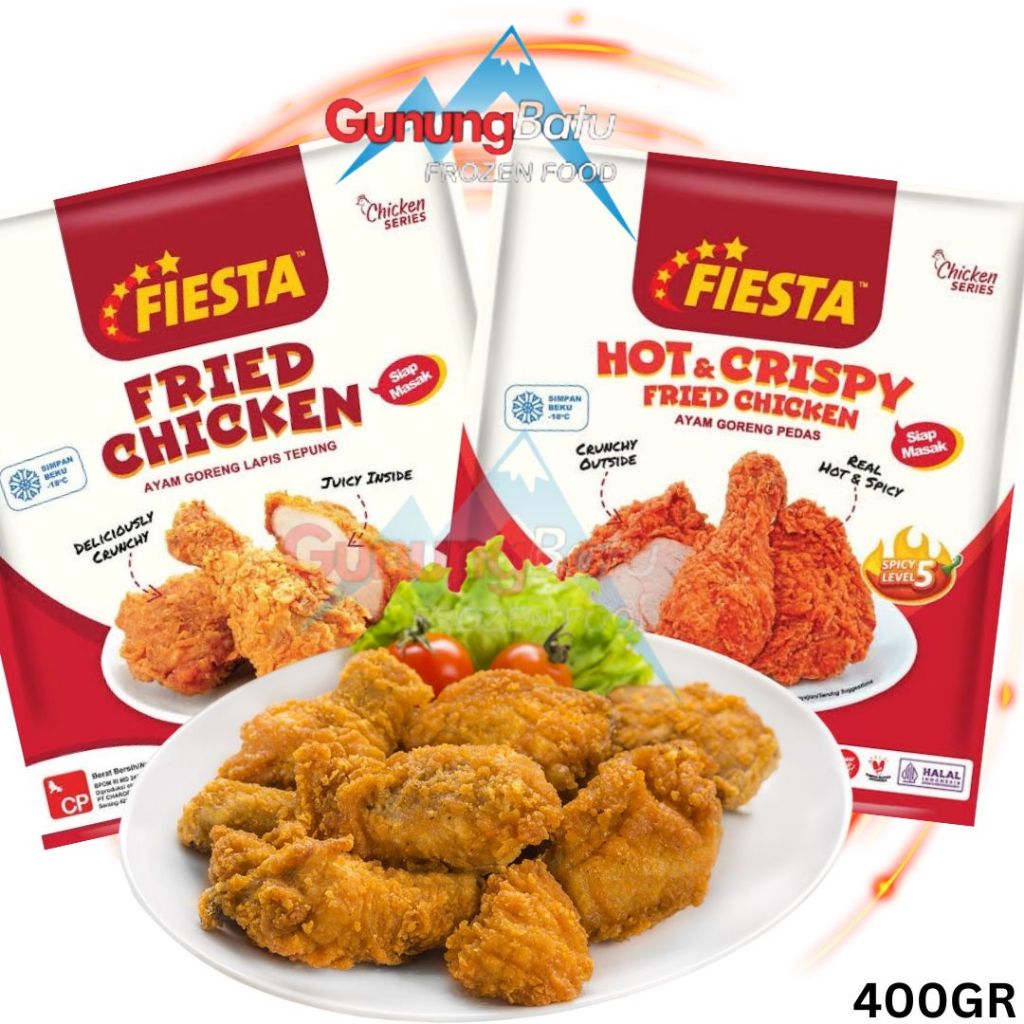 Jual FIESTA FRIED CHICKEN ORIGINAL 400GR/ HOT & CRISPY (AYAM GORENG ...
