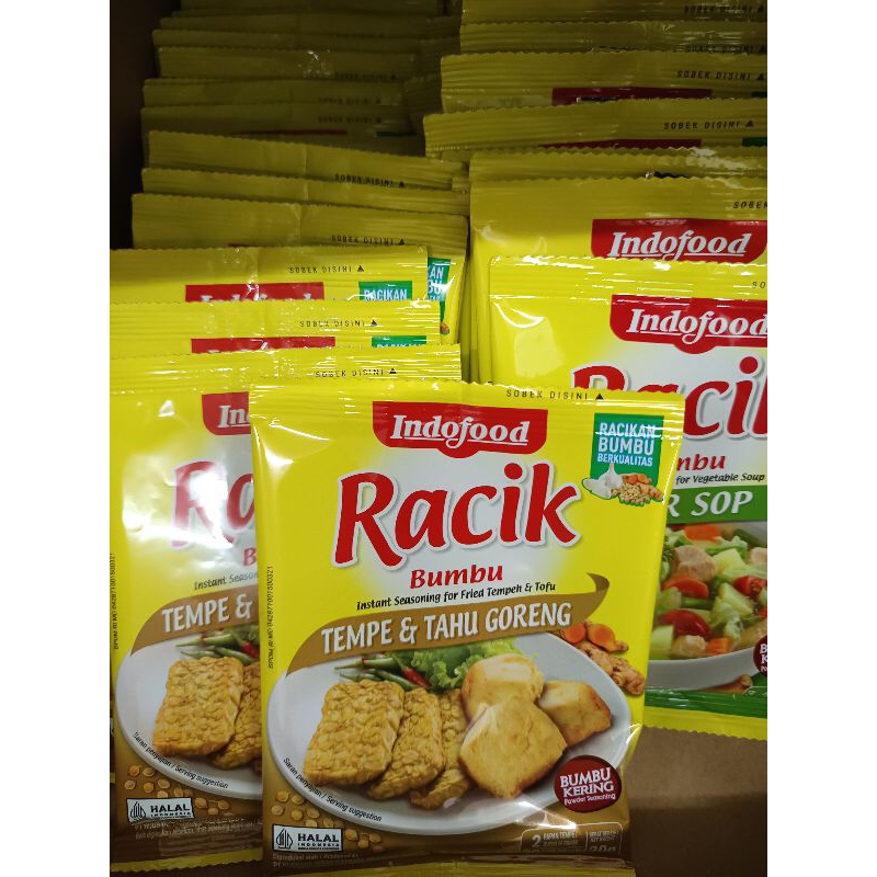 Jual Indofood Bumbu Racik Tahu & Tempe Goreng 20 gr (1 renceng x 10 ...