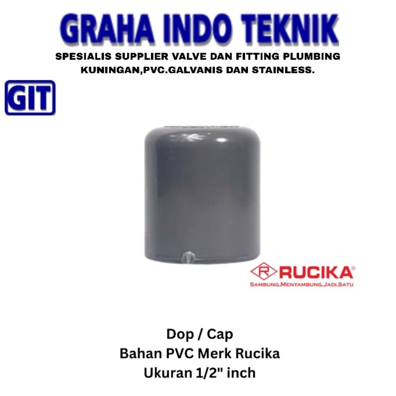 Jual Dop / Cap AW Bahan PVC Merk Rucika Ukuran 1/2" inch | Shopee Indonesia
