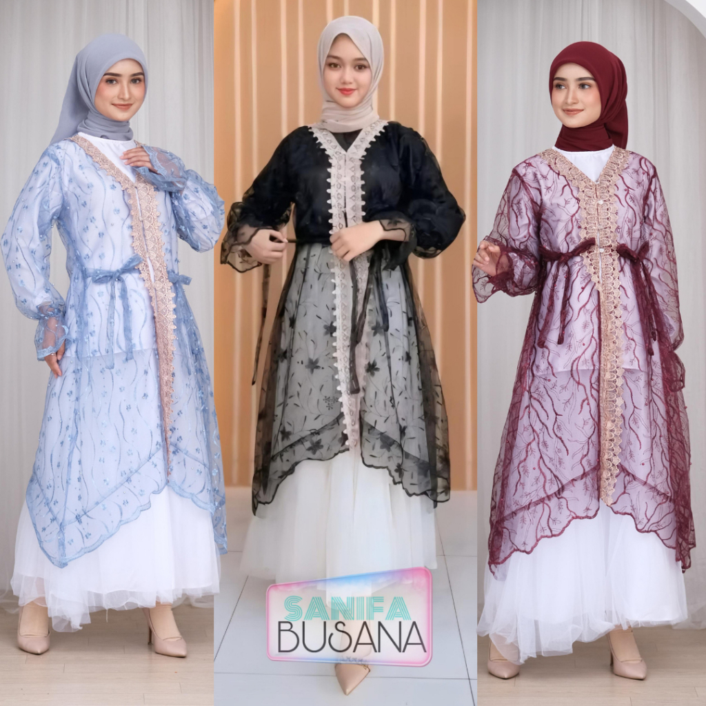 Jual Set Gamis Rayya Outer Rok Tutu Dress Exclusive Modern Lebaran ...