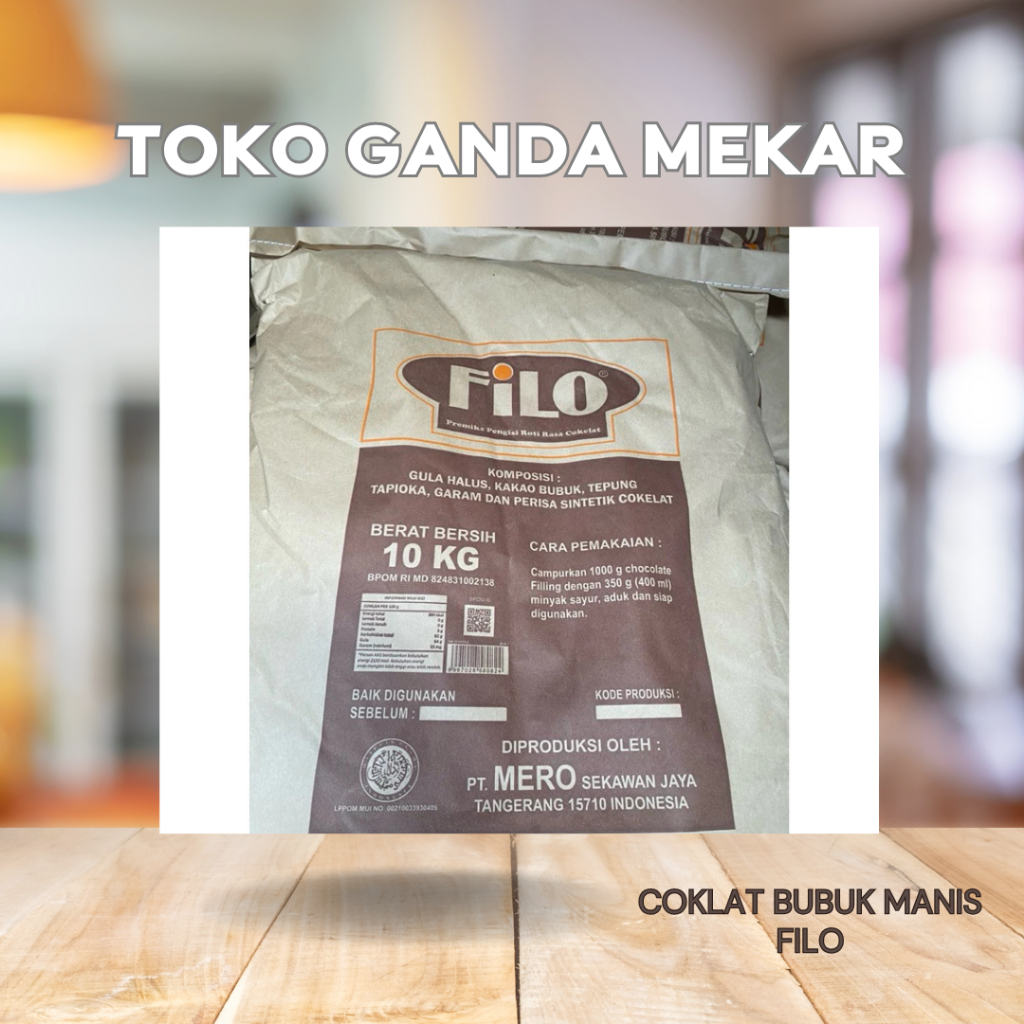Jual COKLAT BUBUK MANIS FILO UNTUK ISIAN ROTI @ 10 kg | PREMIKS PENGISI ...
