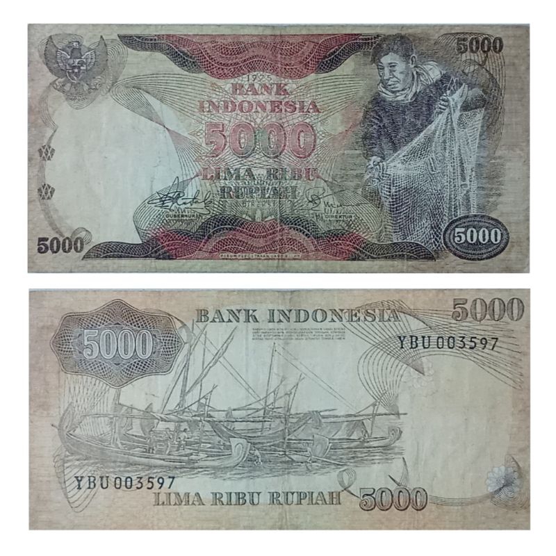 Jual Uang Kuno 5000 Rupiah Tahun 1975 Nelayan dan Penjala Ikan | Shopee ...