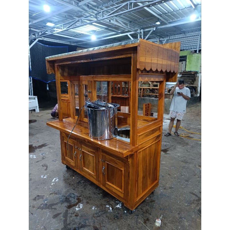 Jual gerobak bakso atau mie ayam model booth dan satu dandang free ...