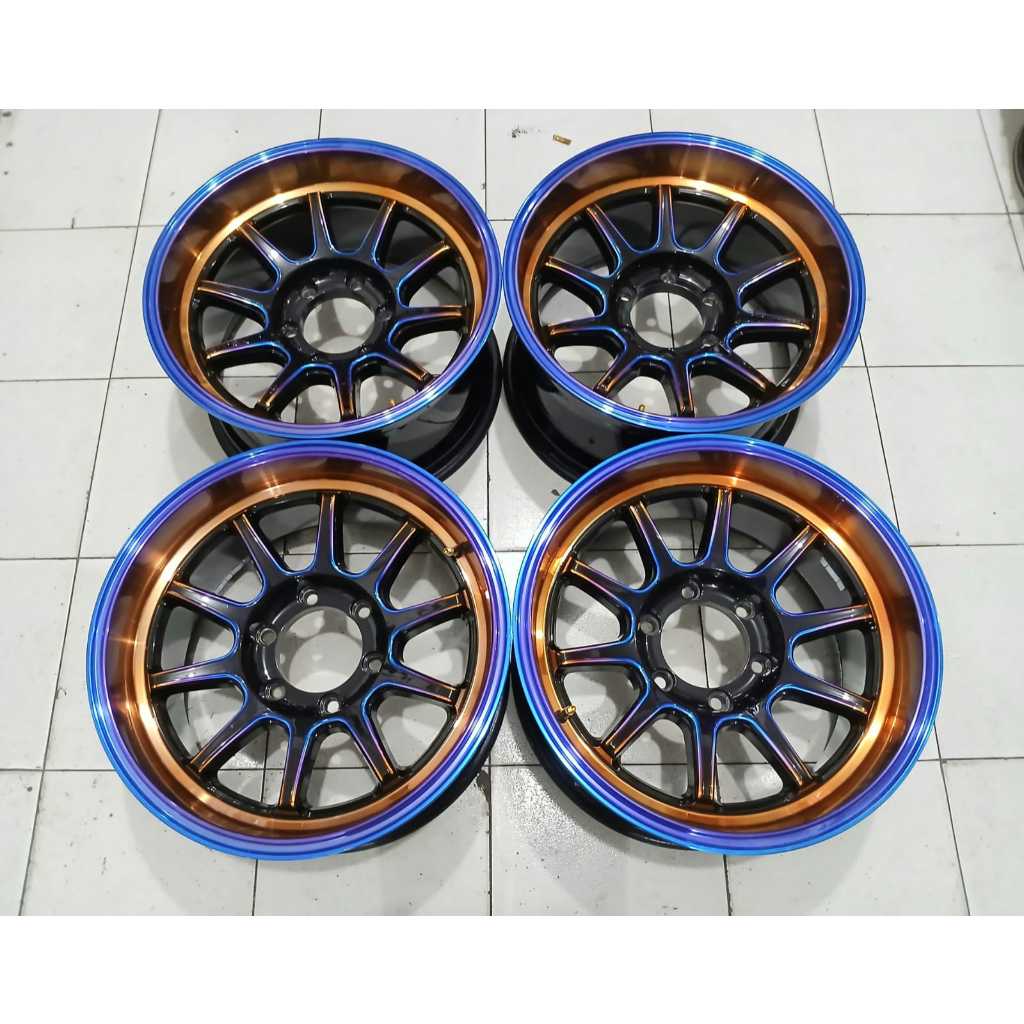 Jual VELG SECOND HSR TOBOALI RING 17 LUBANG 6X139 WARNA RAINBOW COCOK ...