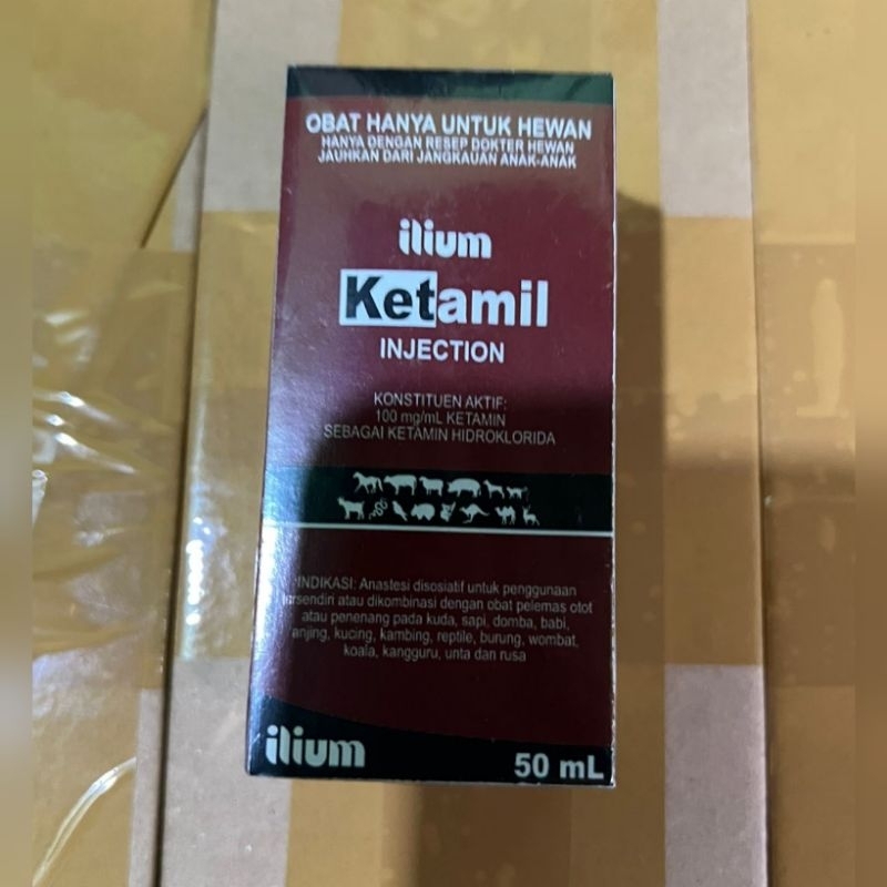 Jual KETAMIL ILIUM INJECTION ORIGINAL 50ML OBAT HEWAN TERNAK AMPUH ...