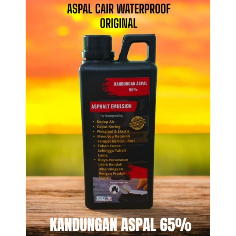 Jual ASPAL CAIR SUPER PREMIUM (KADAR ASPAL 65 %) WATERPROOF FREE GIFT ...