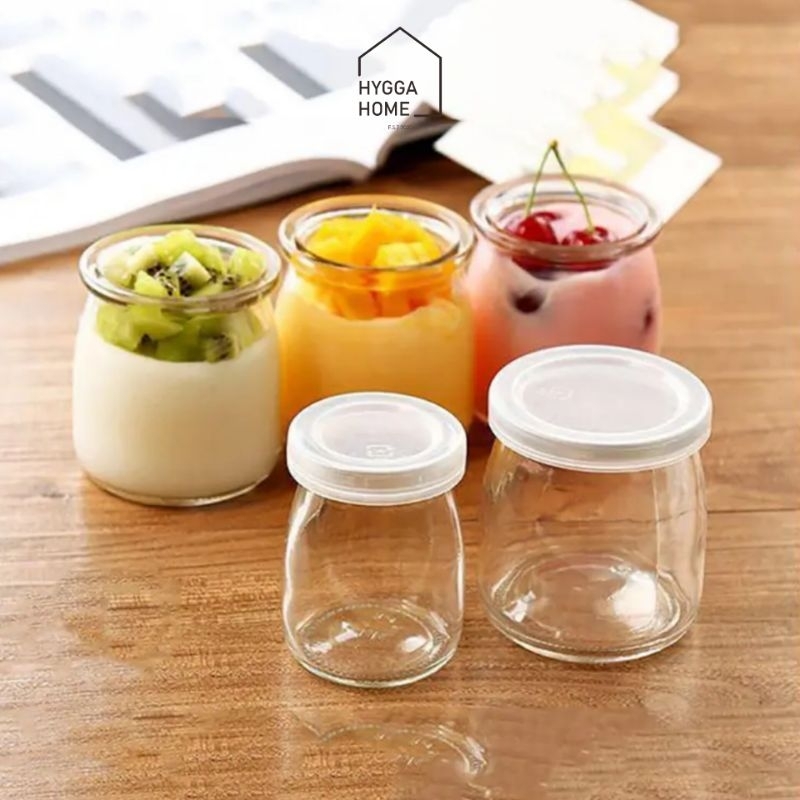 Jual Hygga Home PURIN Pudding Glass Bottle With LID Toples Kaca dengan ...