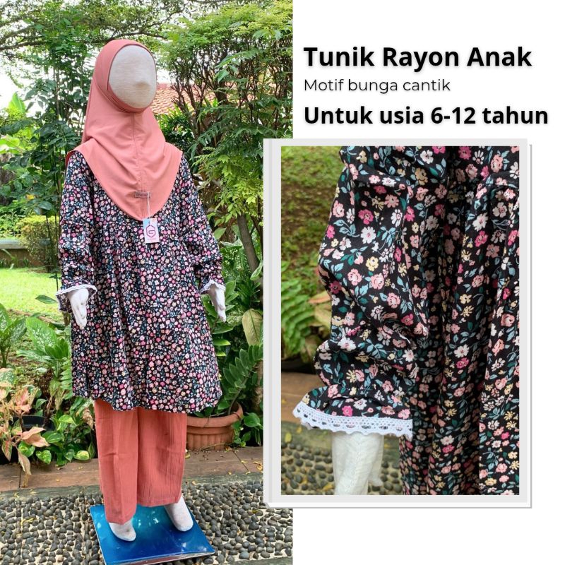 Jual Tunik anak perempuan usia 5-12 tahun tunik anak bahan rayon ...