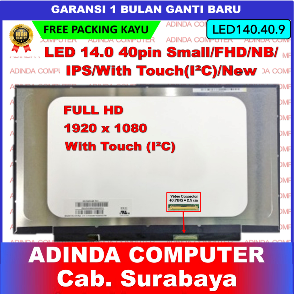Jual LED LCD LENOVO THINKPAD L14 GEN 1 L14 GEN 2 14.0 14 Inch 40 Pin ...
