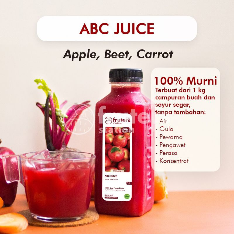 Jual [ABC Juice] Cold Pressed Juice 100% Asli (Jus Sehat/ Detox ...
