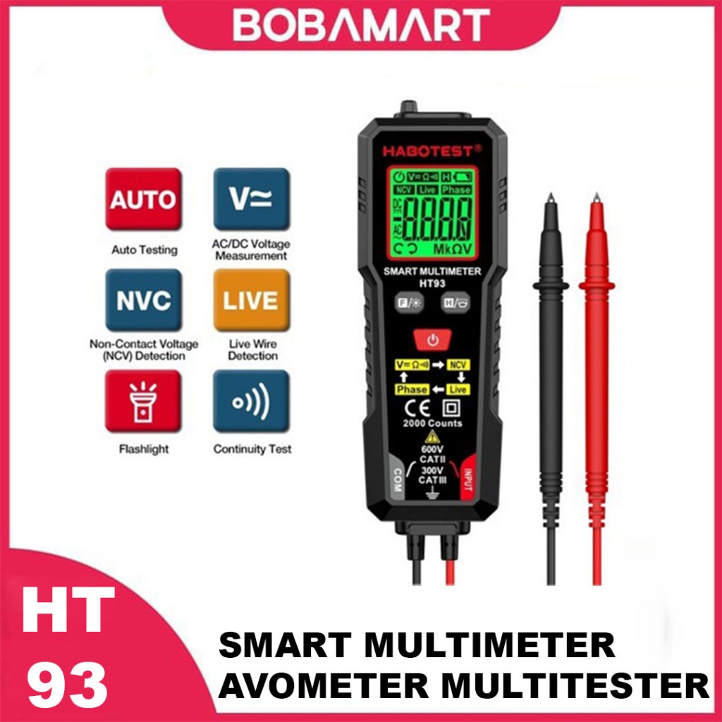 Jual Digital Multimeter Tester di Tension Penna NCV AC/DC Original AC ...