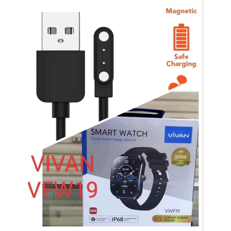 Jual kabel jam smartwach VIVAN VWF18 VWF19 VWF21 VWY23 kabel charger ...