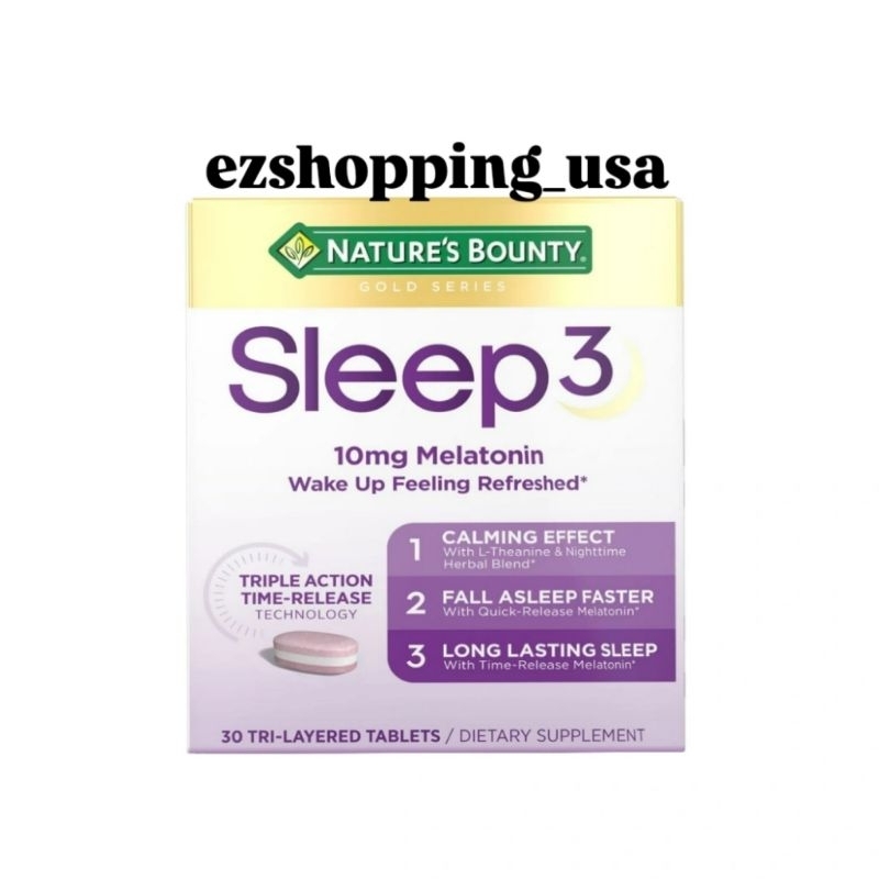 Jual nature's nature bounty sleep3 tri layer melatonin 10mg 30 tablets ...
