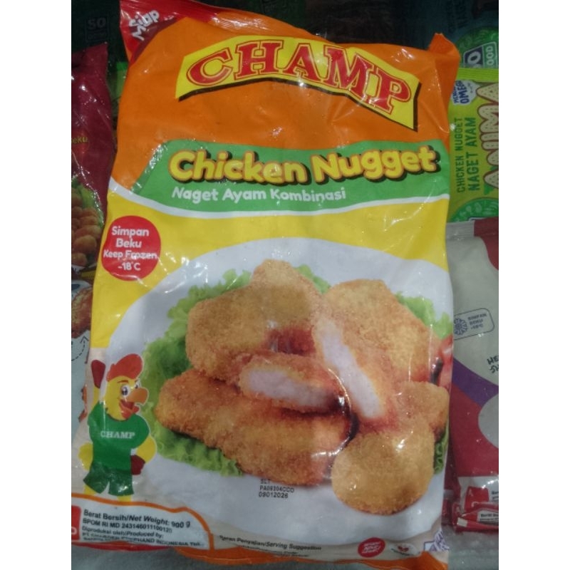 Jual nugget chicken CHAMP 900 gram | Shopee Indonesia