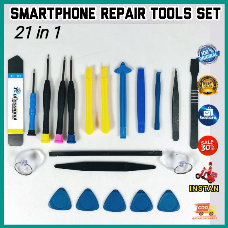 Jual Peralatan Reparasi Smartphone 21in1 Repair Tools Set - TE-03 ...